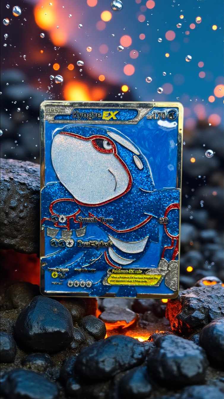 Kyogre & Groudon 3D Metal Card Display – Jawas Junkyard